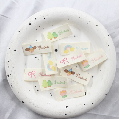 新款织唛布艺标签handmade布标辅料配件 手工diy发夹发绳材料发圈