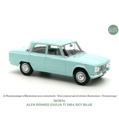 NOREV 1/18 Alfa Romeo Giulia TI 1964合金汽车模型 不可开门
