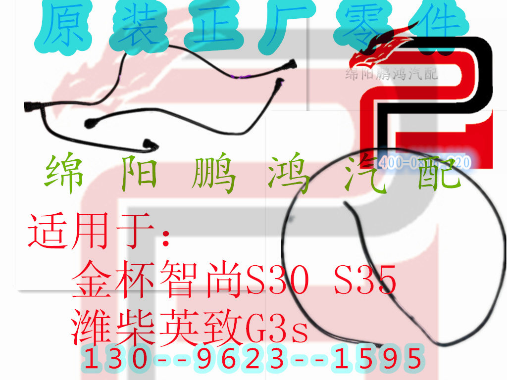 金杯智尚s30S35英致G3发动机碳罐进油汽油管油箱燃油泵滤芯连接管