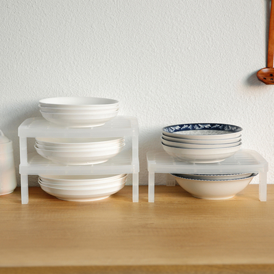 日本进口碗碟收纳架省空间盘子架