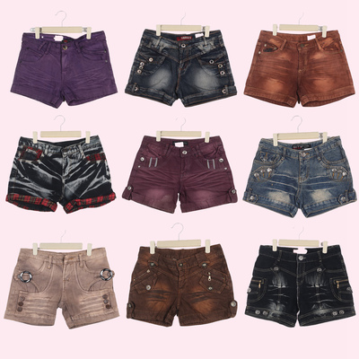 古着vintage修身纯色牛仔裤女