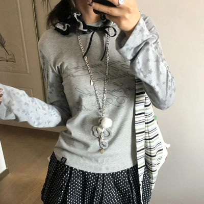 甜酷y2k天使翅膀音符皮质项链