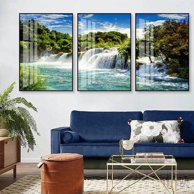 自然风景绿色森林装饰画客厅玄关