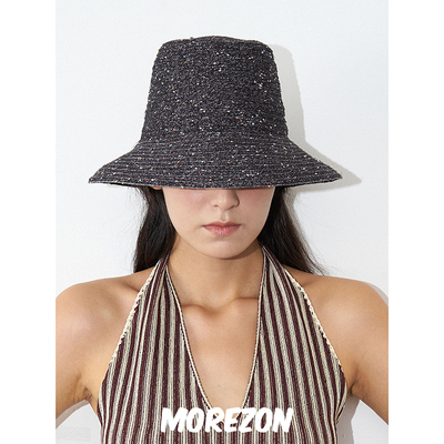 MOREZON【埃觅索】25SS春夏新款小众潮人休闲百搭织带大檐渔夫帽