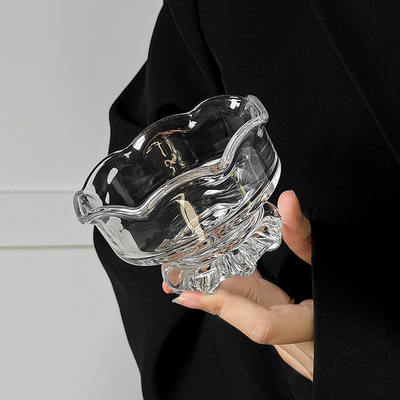 ins风玻璃碗冰花雪糕碗甜品碗