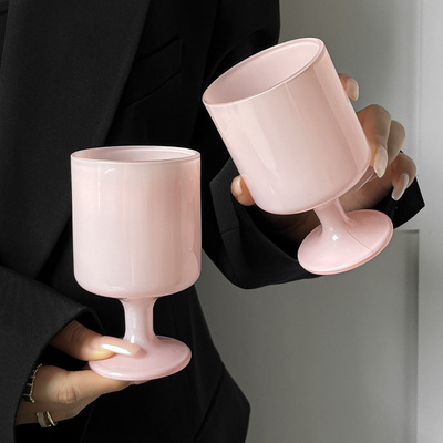 ins风小众设计矮脚玻璃玉粉果茶