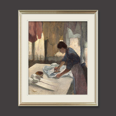 倍丽饰画Degas作品Woman Ironing现代美式客厅玄关正版高档装饰画