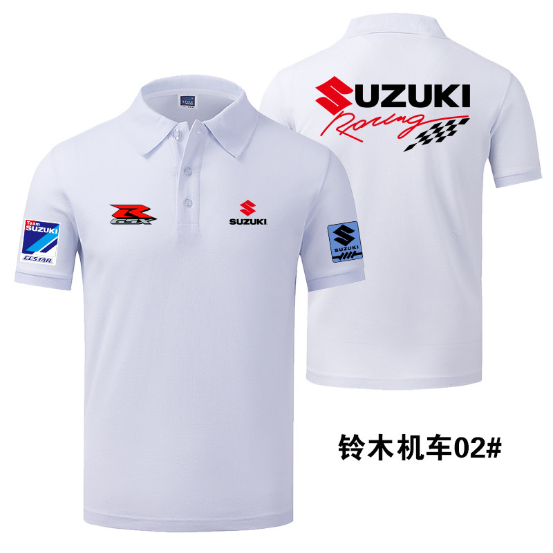 铃木机车服短袖T恤摩托骑士俱乐部赛车服队服文化衫男POLO衫定制