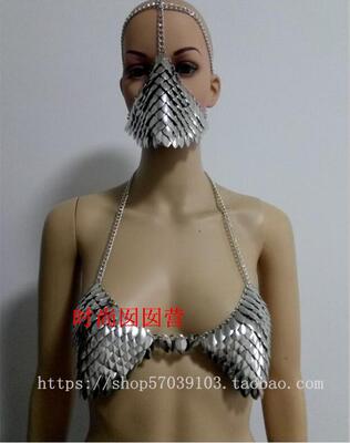 欧美身体链重工面具合金饰品