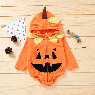 Winter Baby Festival Costume Pumpkin Cosplay Infant Romper F