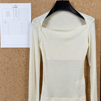 100%美利奴羊毛天鹅长袖打底衫