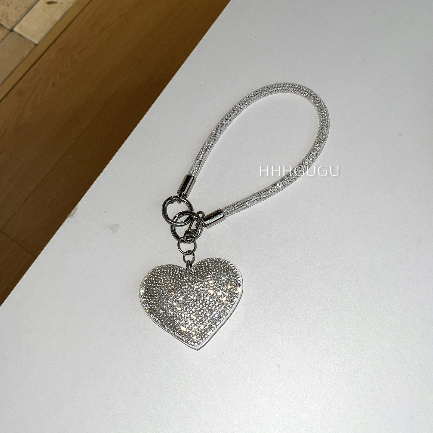 HHHgugu手机链条学生辣妹爆闪爱心ccd短挂绳包包手机链钥匙扣饰品