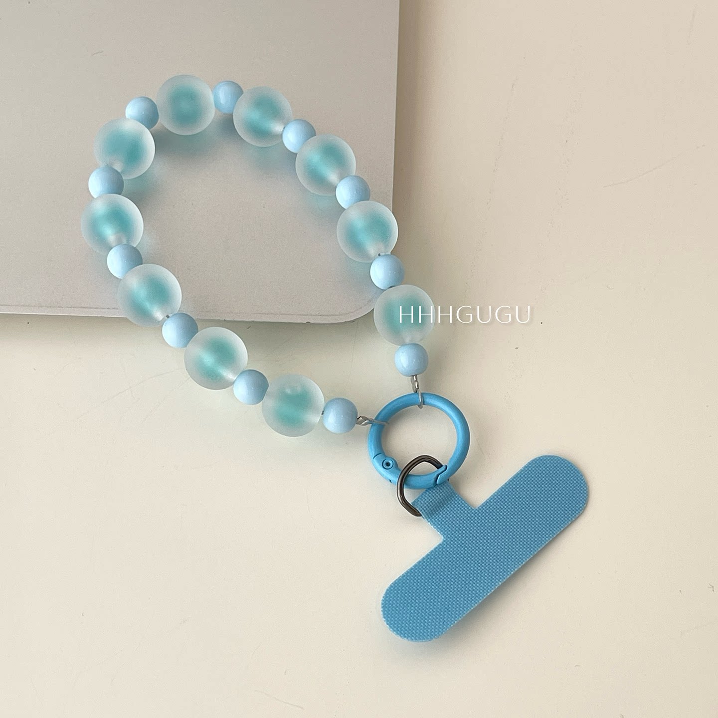 HHHgugu手机链条学生ins小清新蓝ccd短挂绳包包手机链钥匙扣饰品