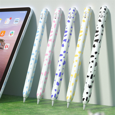 适用于Apple Pencil 2/3代手写笔Pro硅胶套奶牛纹苹果iPad电容笔USB-C口平板Tape-C保护套笔帽尖套防摔二三