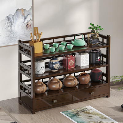 茶杯架子茶具茶器收纳层架茶桌紫砂壶摆放架桌面上博古架小型置物