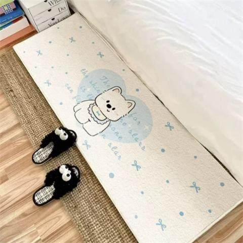 ins风地毯卧室床边毯长条可爱卡通女生床前垫房间加厚毯飘窗地垫