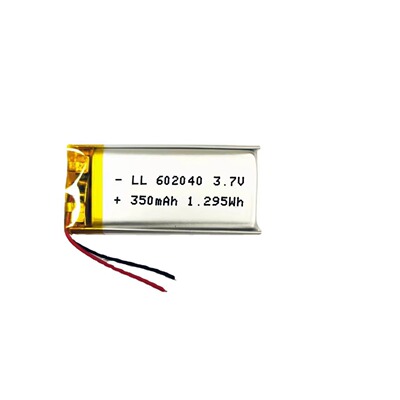 现货602040聚合物锂电池350毫安蓝牙耳机美容仪麦克风电池KC
