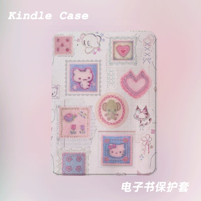 小众软萌卡通适用kindle7代电子书保护套kpw123软壳958防摔带休眠