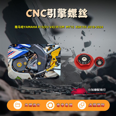 适用于雅马哈YAMAHA R15 MT15改装铝合金引擎螺丝 XSR155引擎螺丝