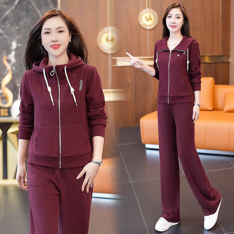 女款练领长袖运动套装秋春休闲百步搭训服瑜伽97018928健身跑服装