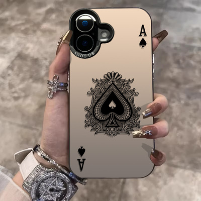 花纹黑桃A适用苹果16pro