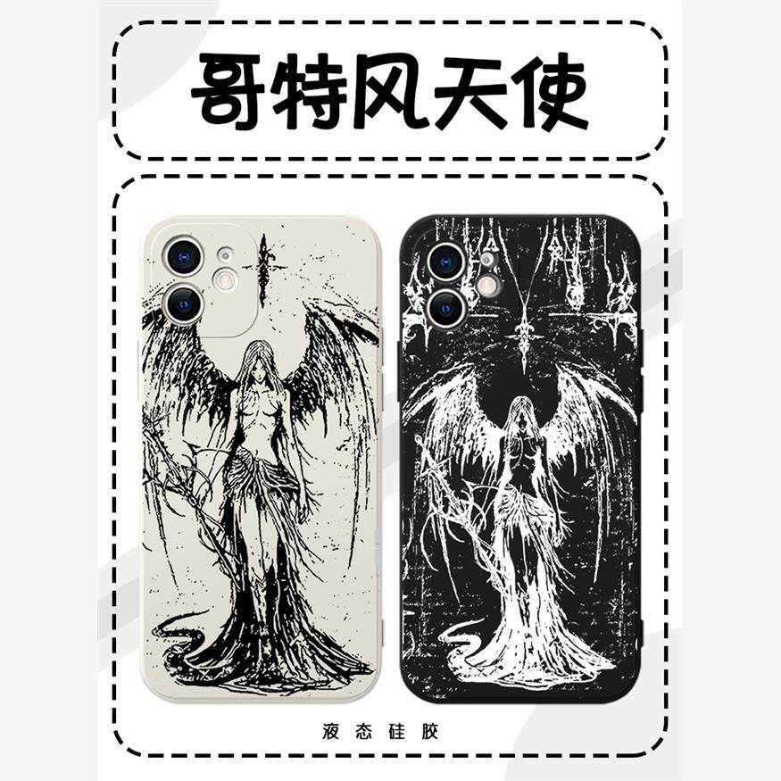 暗黑哥特风手机壳苹果14华为mate60艺术iPhone15Promax小米13天使OPPO高级感OPPO朋克vivo小众12个性40原创11