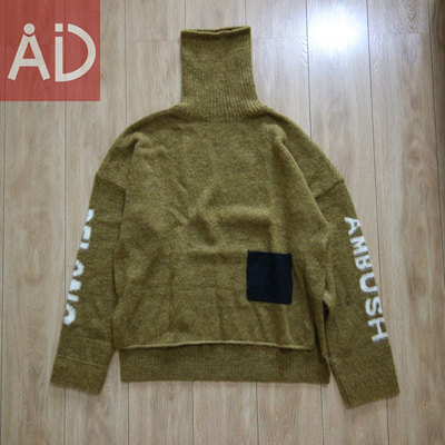 [福建现货] AMBUSH TURTLE NECK KN  翻领羊毛针织男女同款毛衣