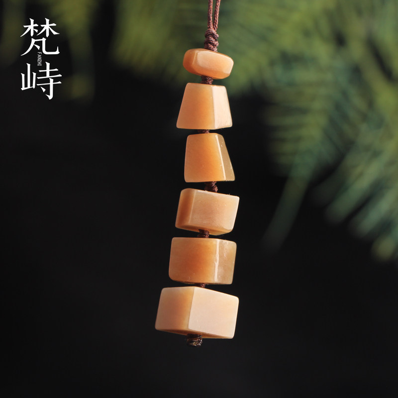 梵峙和田玉糖玉方糖随形手机链挂件吊坠