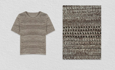 CocoHerben夏款圆领镂空撞色花纱T恤云雾呼吸感HBA437