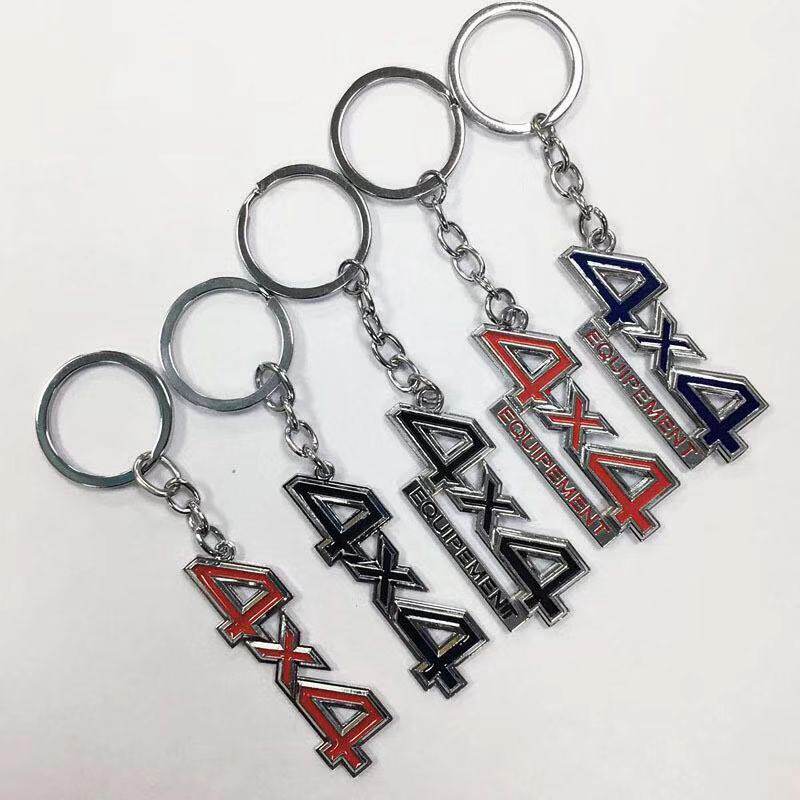 汽车改装4X4钥匙扣 4*4 equipement车用个性创意金属钥匙扣