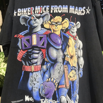 来自火星的摩托鼠纯棉短袖T恤
