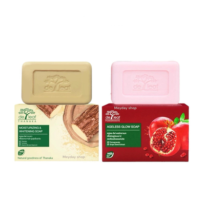 泰国檀娜卡红石榴香皂De leaf Thanaka Moisturizing Glow Soap