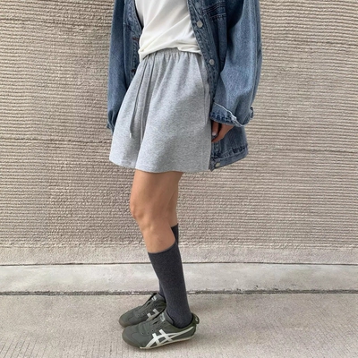 one seven复古高腰显瘦百搭休闲短裤女2026春夏宽松直筒阔腿裤潮