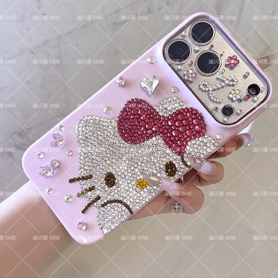 迪闪家水钻KT猫iPhone手机壳