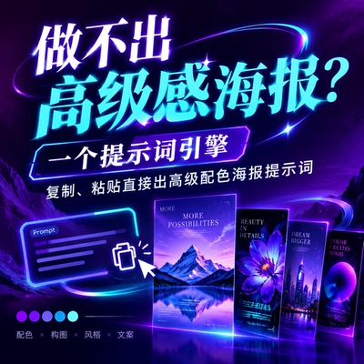电商高级配色海报生图描述词 image2 绘图商用素材 AI 提示词