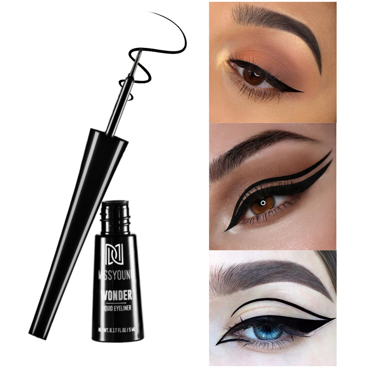 Missyoung Black Liquid eyeliner non-dye waterproof eyeliner