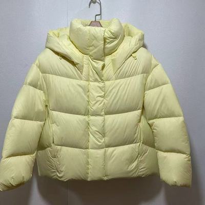 艾莱依2025冬季新款连帽泡芙女短款羽绒服6025204004吊牌价1297