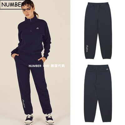 韩国代购malbon高尔夫球服26年女春纯色徽标符号侧口袋运动裤长裤