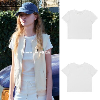 韩国代购pivvee高尔夫球服26年女款春季简约纯色透气舒适半袖上衣