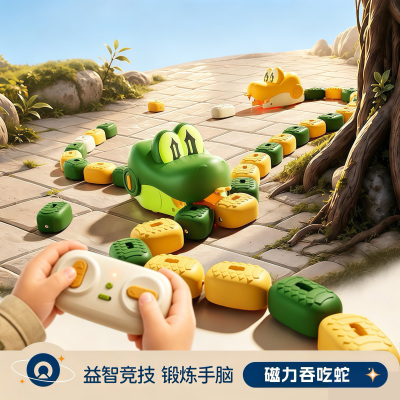 磁力吞吃蛇益智早教亲子互动游戏
