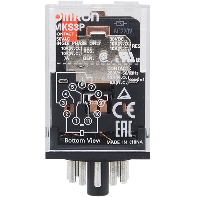 正品欧姆龙OMRON继电器MKS3P MK3P-I DC 24V AC 220V 6V 12V 110V