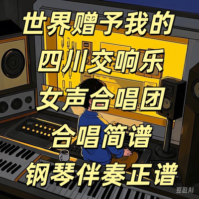 世界赠予我的 四川交响乐女声合唱团 另售合唱简谱钢琴伴奏正谱