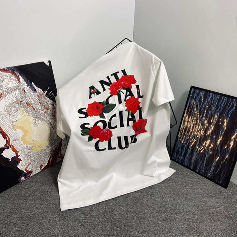 ANTI SOCIAL SOCIAL CLUB ASSC美式小众设计玫瑰花夏季男女短袖T_虎窝淘