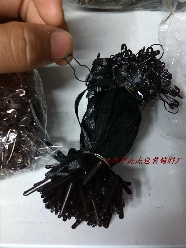 现货缎带丝带葫芦别针吊绳吊粒手穿针 吊牌绳线服装辅料 丝带挂绳