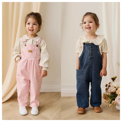 2026秋冬JK女童牛仔吊带裙裤子