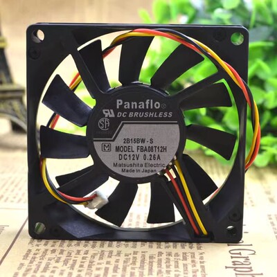 原装松下FBA08T12H Panaflo 8cm 8厘米 8015 大风量风扇12V 0.26A