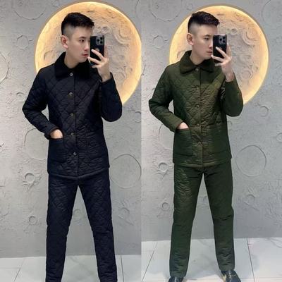 【1950薄棉加绒】冬季夹棉加绒可外穿家居服睡衣套装男士休闲保暖