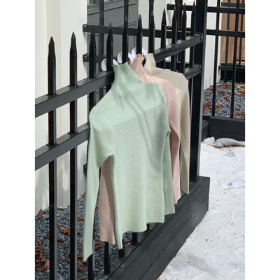 绿色高领针织打底衫女秋冬2025韩版修身显瘦加厚保暖长袖内搭上衣
