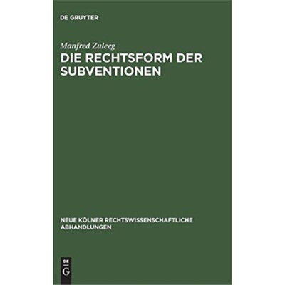 预订不退不换德语 Die Rechtsform der Subventionen: