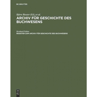 按需印刷DEG Register zum Archiv für Geschichte des Buchwesens (Band I?CXX)[9783598248177]